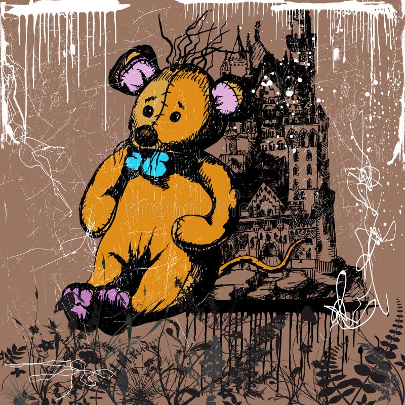 Mouse and castle stock vector. Illustration of draw, artistic - 8343306