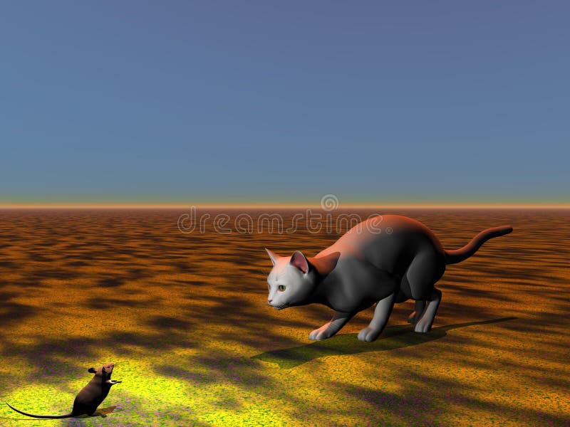 Mouse and cat stock illustration. Illustration of beauty - 31113136