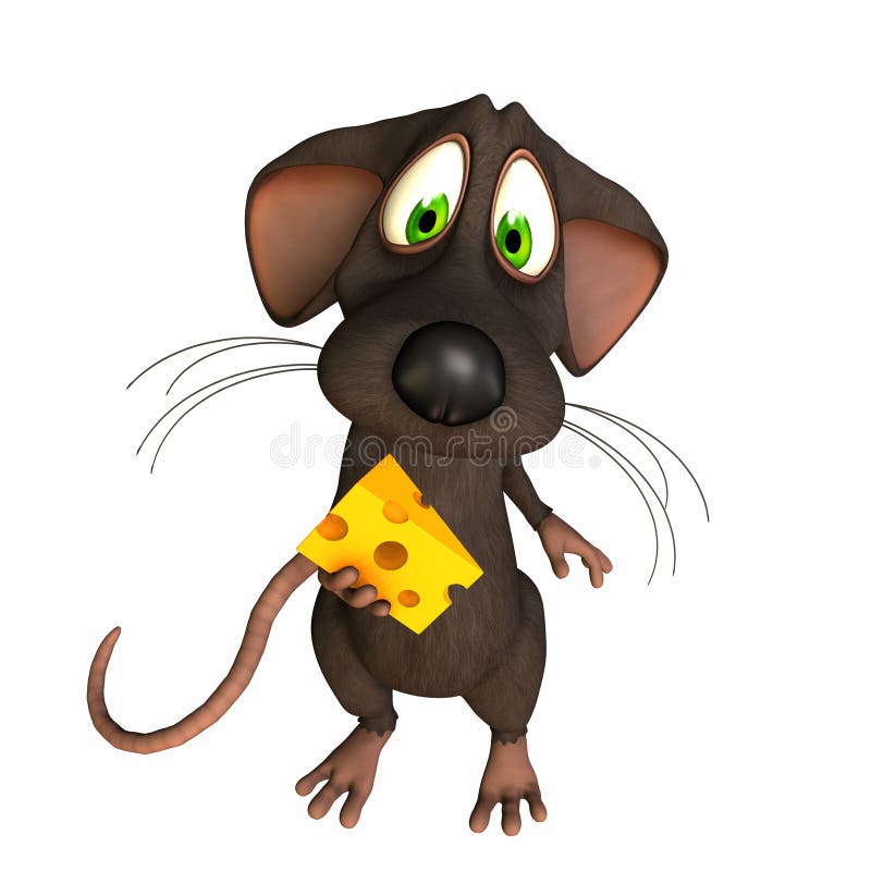 3D Rendering of a Confused Cartoon Mouse with Question Mark Stock ...