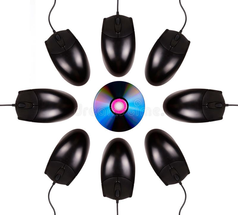 Connected Usb Hub with Blue Light Stock Image - Image of business ...