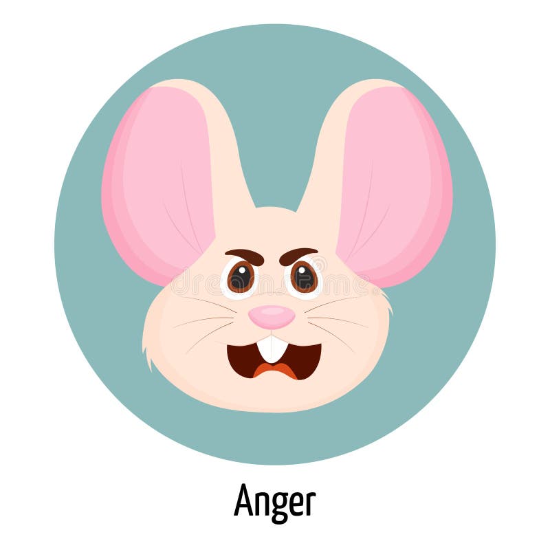 Mouse Character with a Joyful Face. Facial Expression. Mouse Character ...