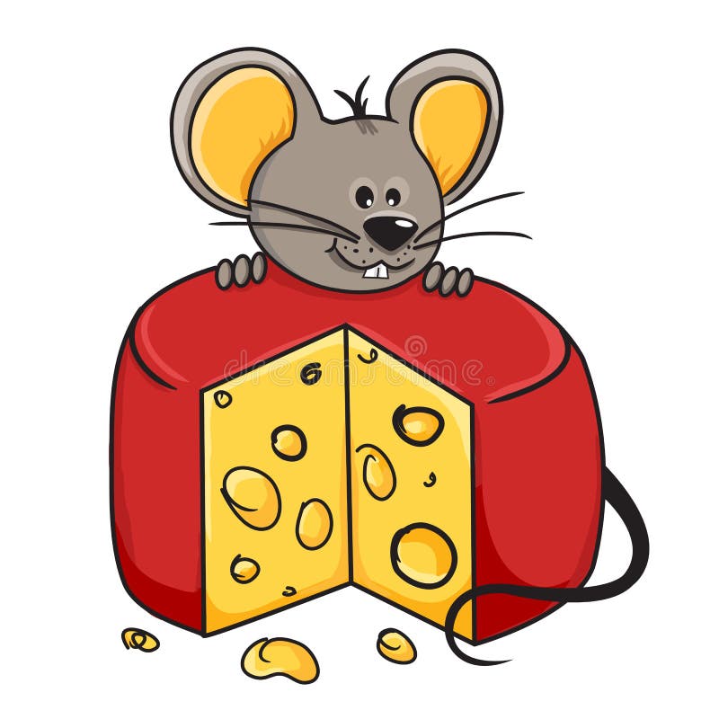 Mouse cheese stock vector. Illustration of cute, food - 23288241
