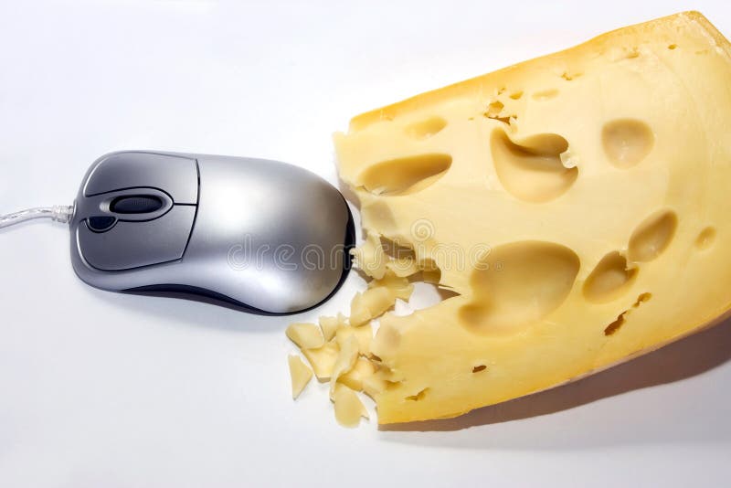 Mouse and cheese stock photo. Image of 2008, computer - 3519064