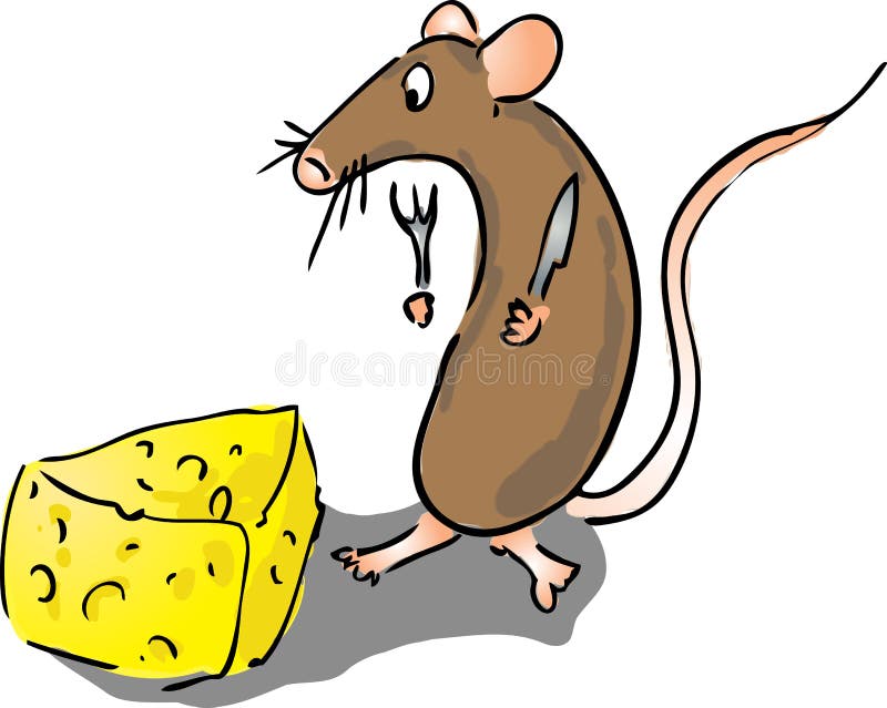 Mouse stealing cheese stock vector. Illustration of thief - 27568424