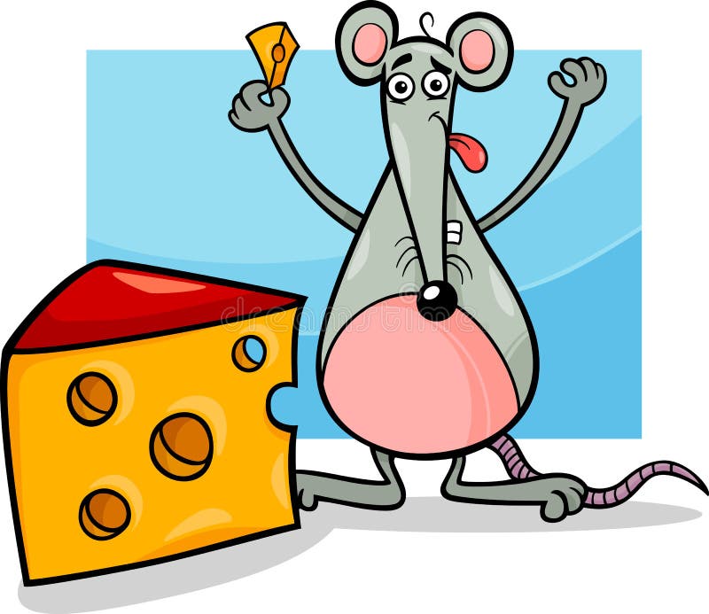 Mouse with Cheese Cartoon Illustration Stock Vector - Illustration of ... Mouse with Cheese Cartoon Illustration Stock Vector - Illustration of ...