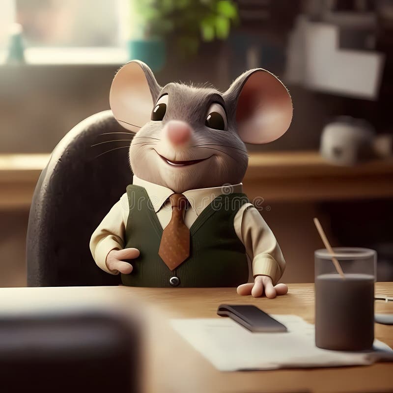 Mouse in the Office Mouse with Cheese Mouse and Cheese Stock ...