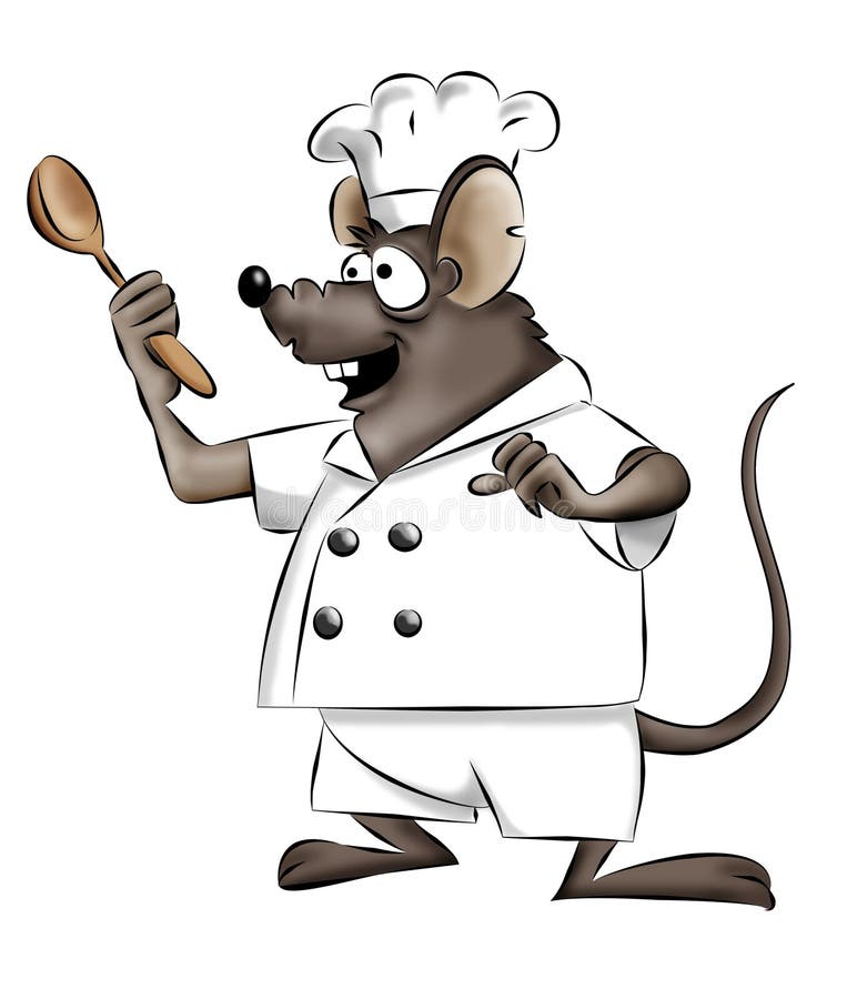 Mouse chef stock illustration. Illustration of cartoon - 4064429