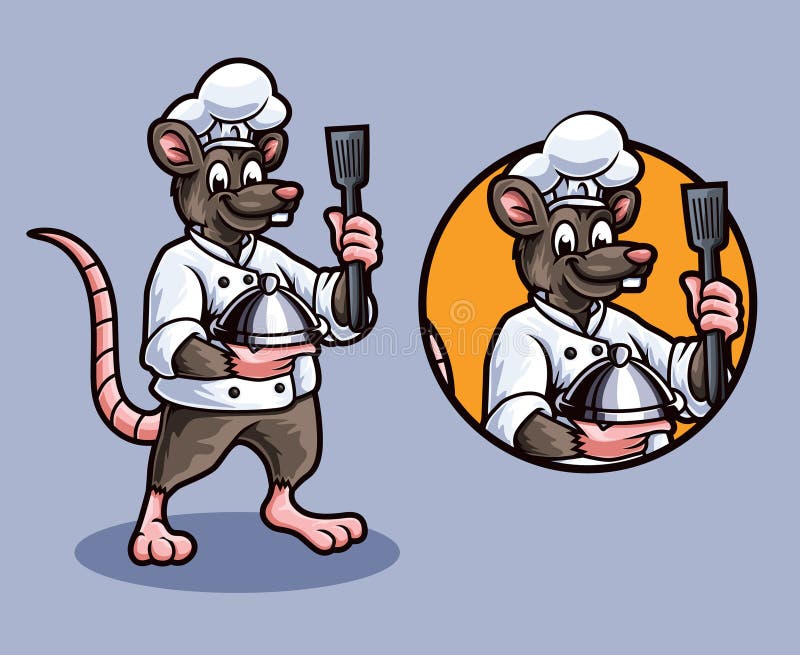 Mouse Chef Mascot Design stock vector. Illustration of restaurant ...