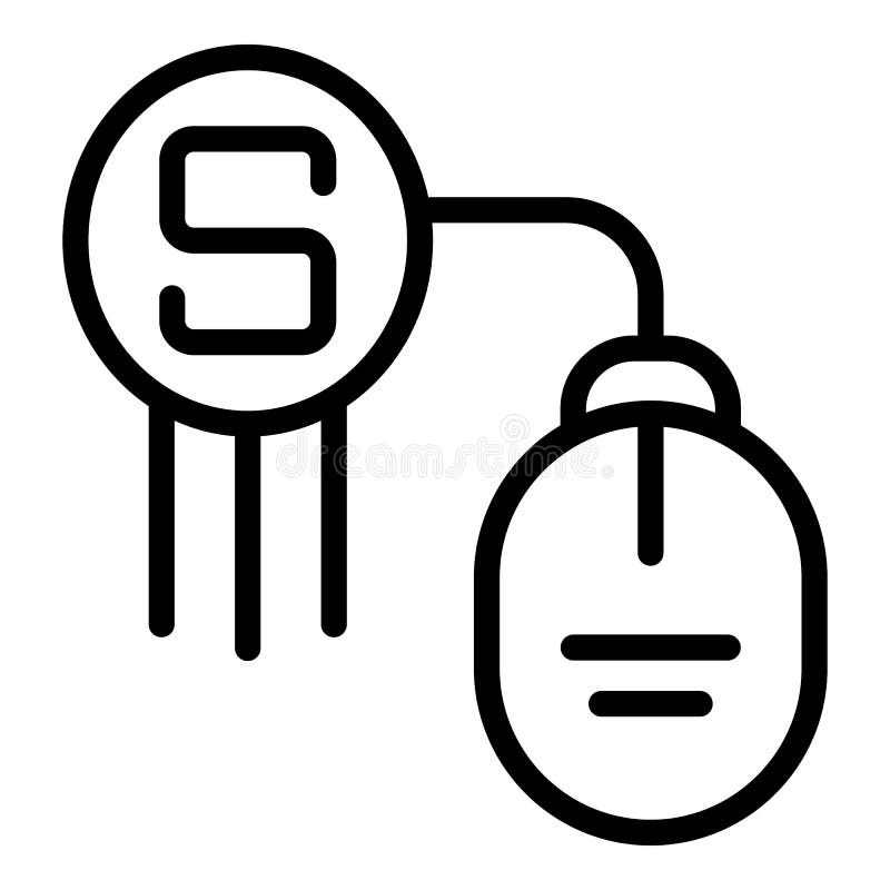 Mouse Click Button Icon Outline Vector. Data Blog Stock Vector ...