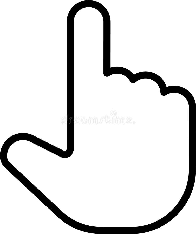 Mouse Click Cursor Icon. Hand Mouse Pointer Pictogram on Transparent ...