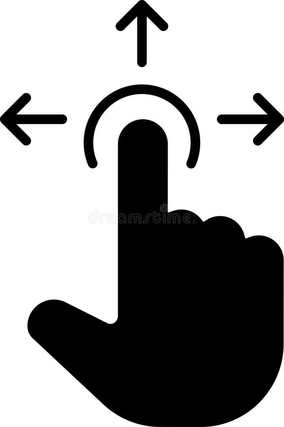 Mouse Click Cursor Icon. Hand Mouse Pointer Pictogram on Transparent Background Stock Vector ...