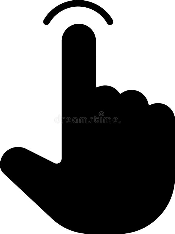 Mouse Click Cursor Icon. Hand Mouse Pointer Pictogram on Transparent Background Stock Vector ...