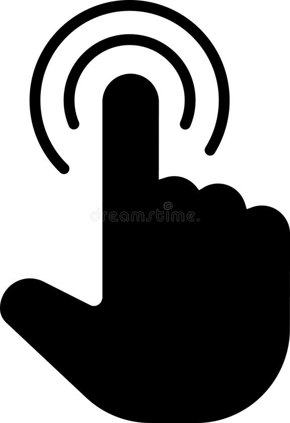 Mouse Click Cursor Icon. Hand Mouse Pointer Pictogram on Transparent Background Stock Vector ...