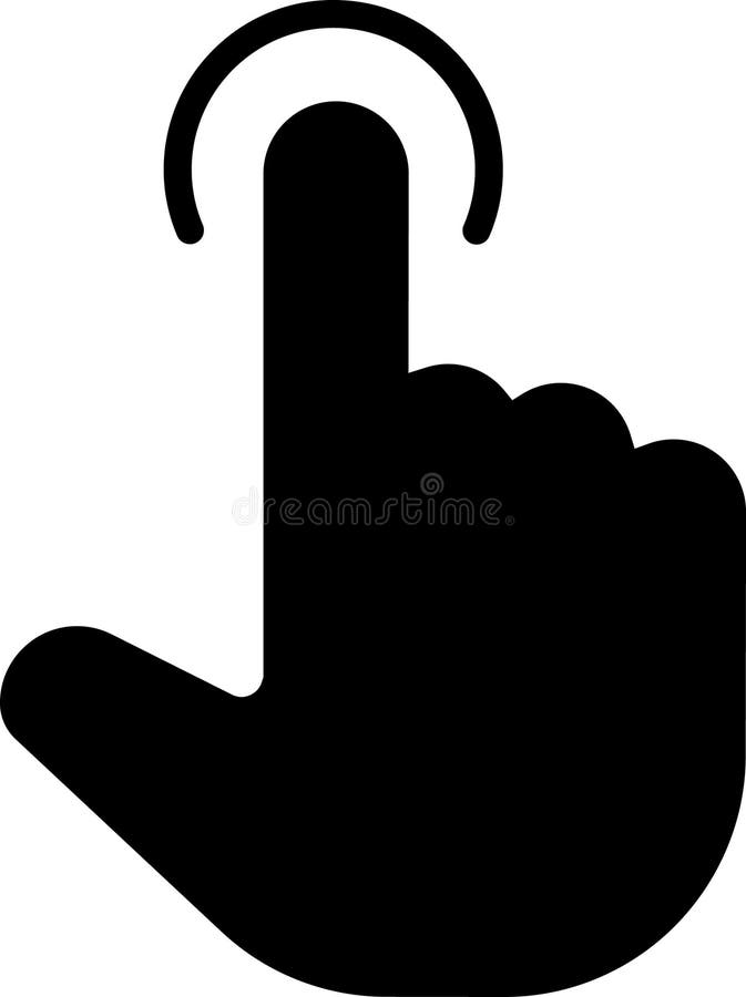 Mouse Click Cursor Icon. Hand Mouse Pointer Pictogram on Transparent Background Stock Vector ...