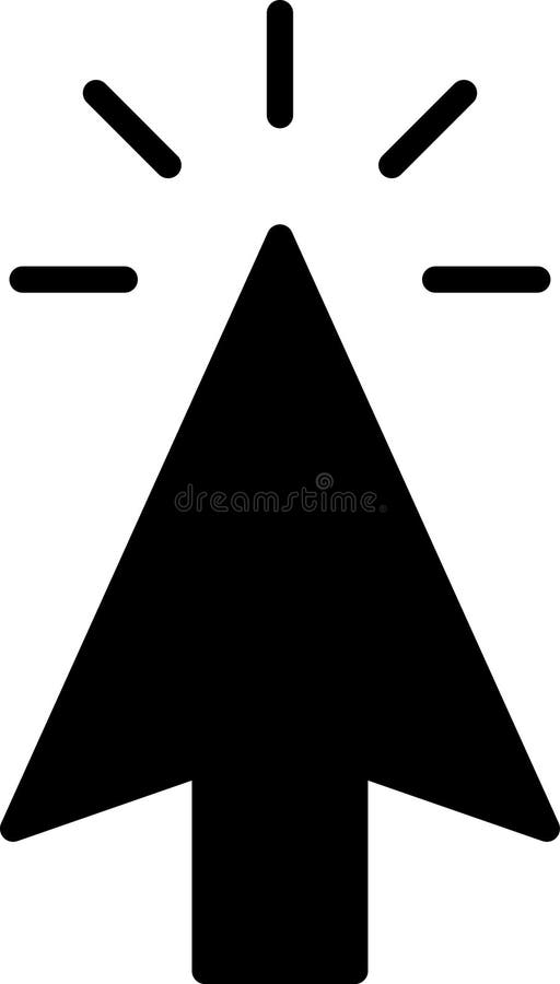 Mouse Click Cursor Icon. Hand Mouse Pointer Pictogram on Transparent ...