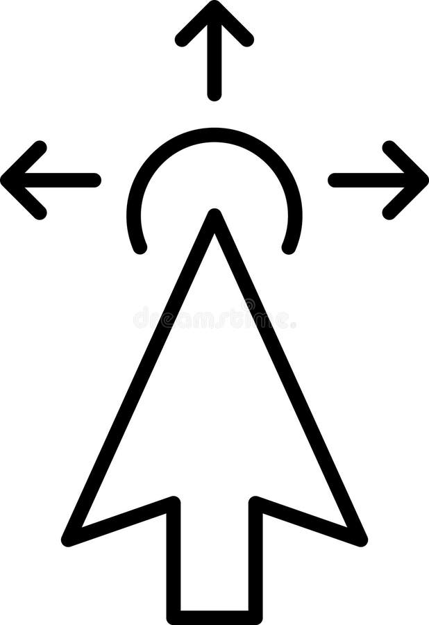 Mouse Click Cursor Icon. Hand Mouse Pointer Pictogram on Transparent ...