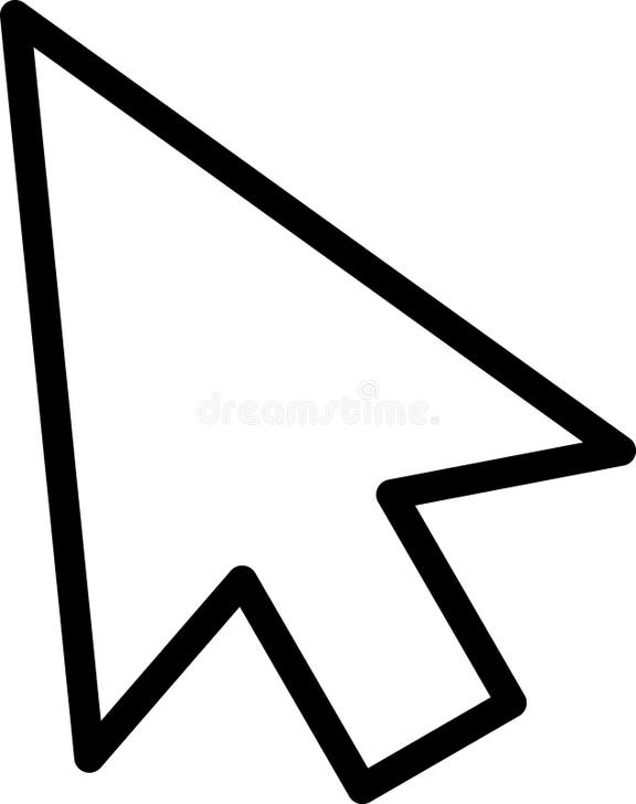 Mouse Click Cursor Icon. Hand Mouse Pointer Pictogram on Transparent ...