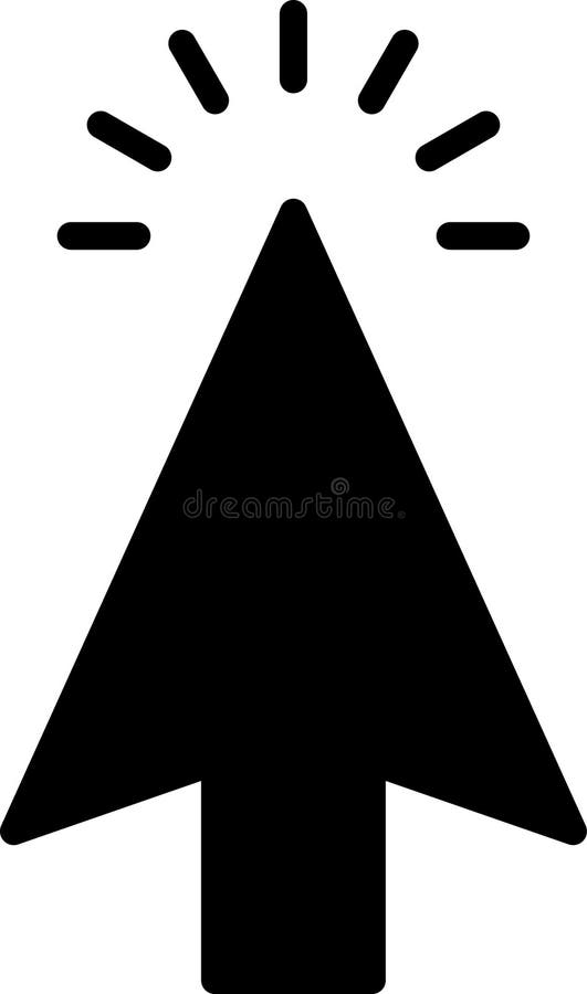 Mouse Click Cursor Icon. Hand Mouse Pointer Pictogram on Transparent ...