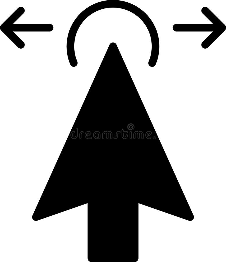 Mouse Click Cursor Icon. Hand Mouse Pointer Pictogram on Transparent ...