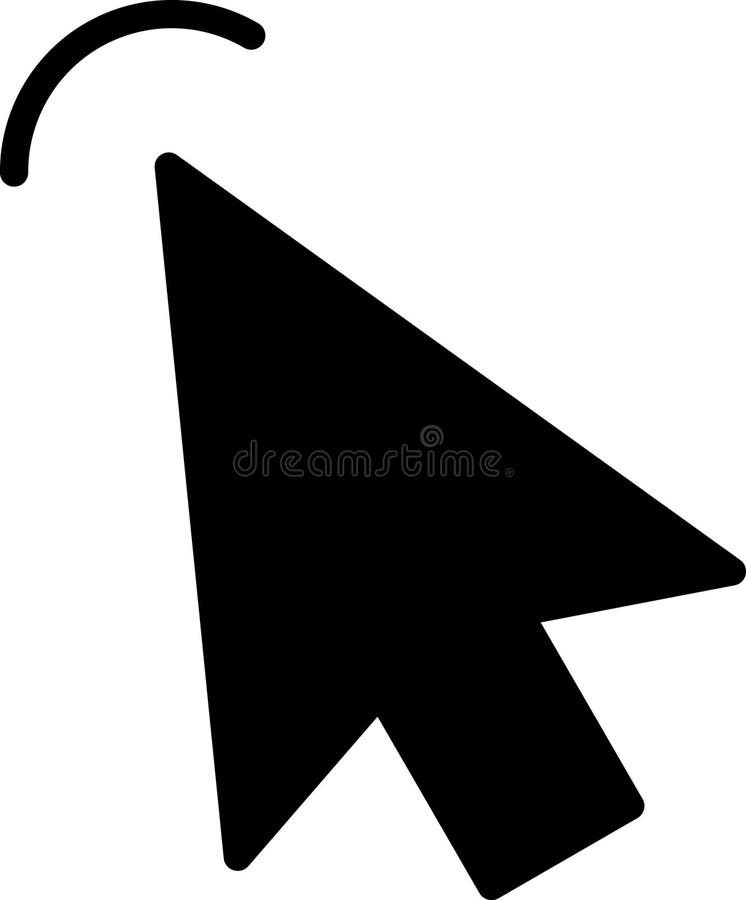 Mouse Click Cursor Icon. Hand Mouse Pointer Pictogram on Transparent ...