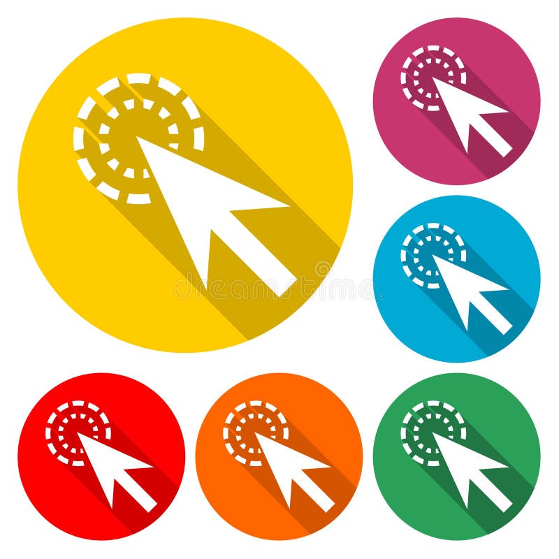 Mouse click icons set stock vector. Illustration of graphic - 167912457
