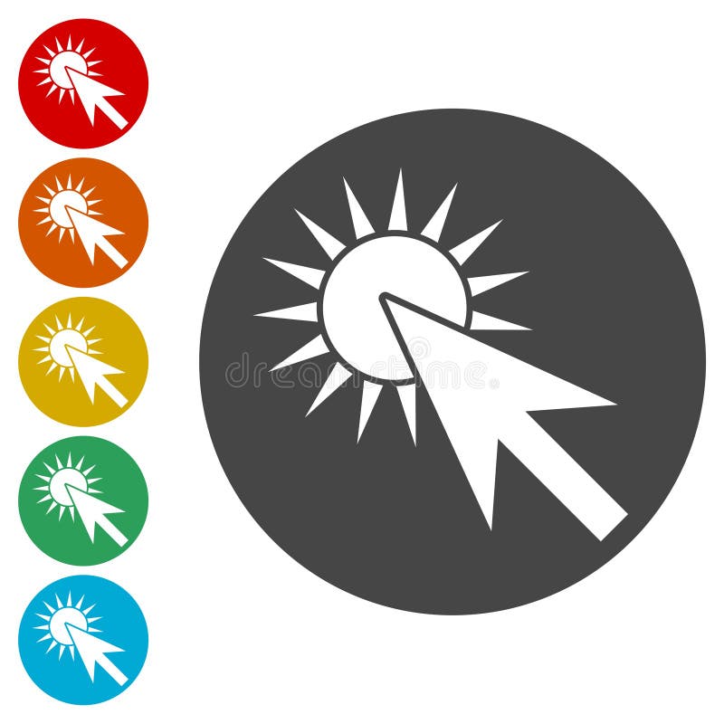 Mouse click icons set stock vector. Illustration of cursor - 167912494