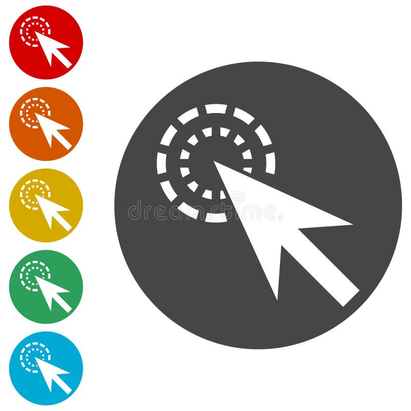 Mouse click icons set stock vector. Illustration of digitally - 167912553