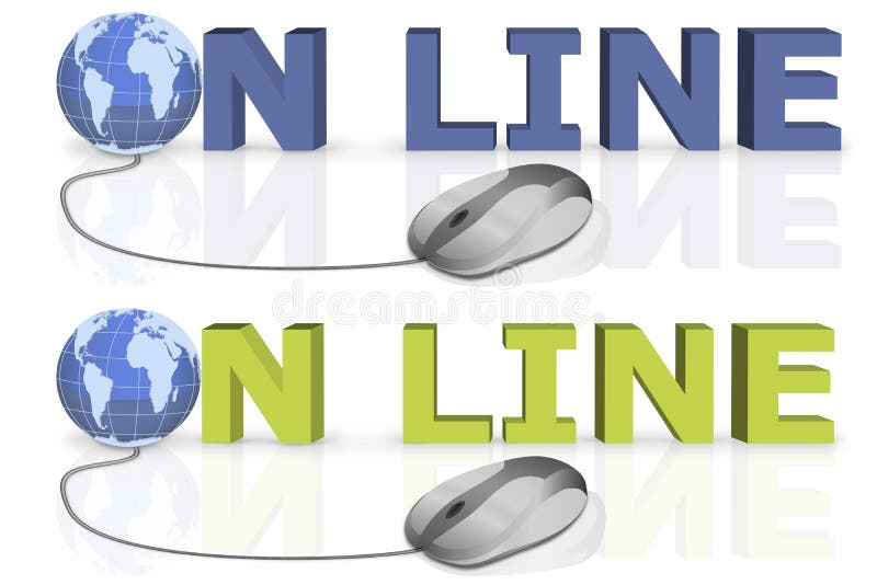 Mouse Click To Order Online Shopping Stock Illustration - Illustration ...