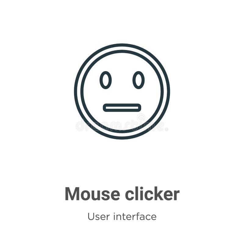 Mouse Clicker Outline Vector Icon. Thin Line Black Mouse Clicker Icon ...