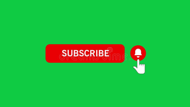 Pushing Subscribe Button with Finger, Green Screen Version Stock ...