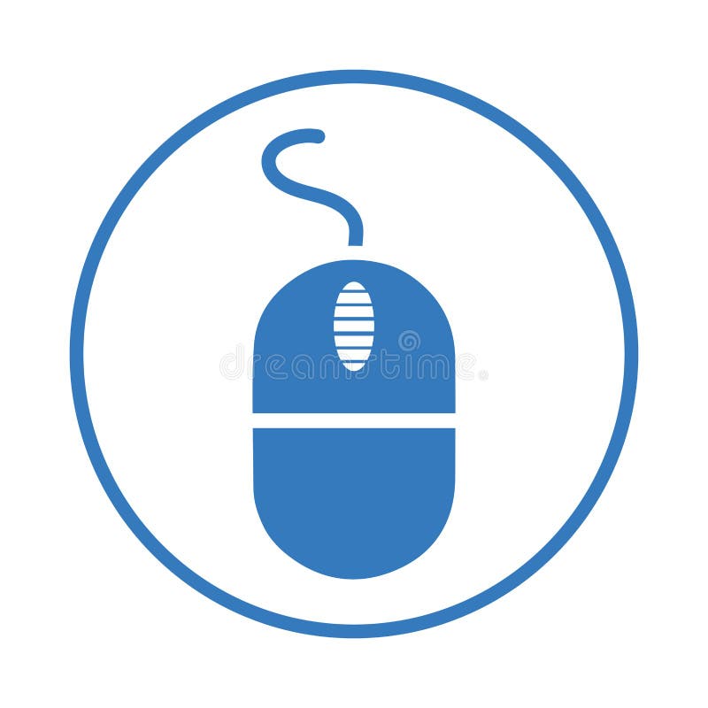 Mouse, Communication Icon. Blue Vector Design Stock Illustration ...