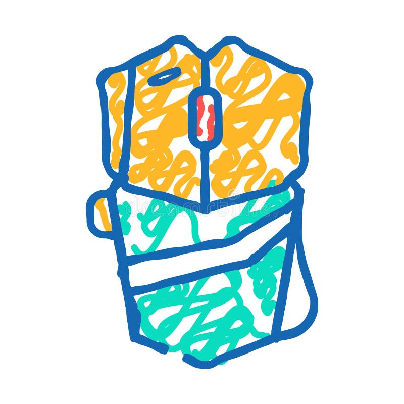 Mouse Computer Device Icon Doodle Illustration Stock Vector ...