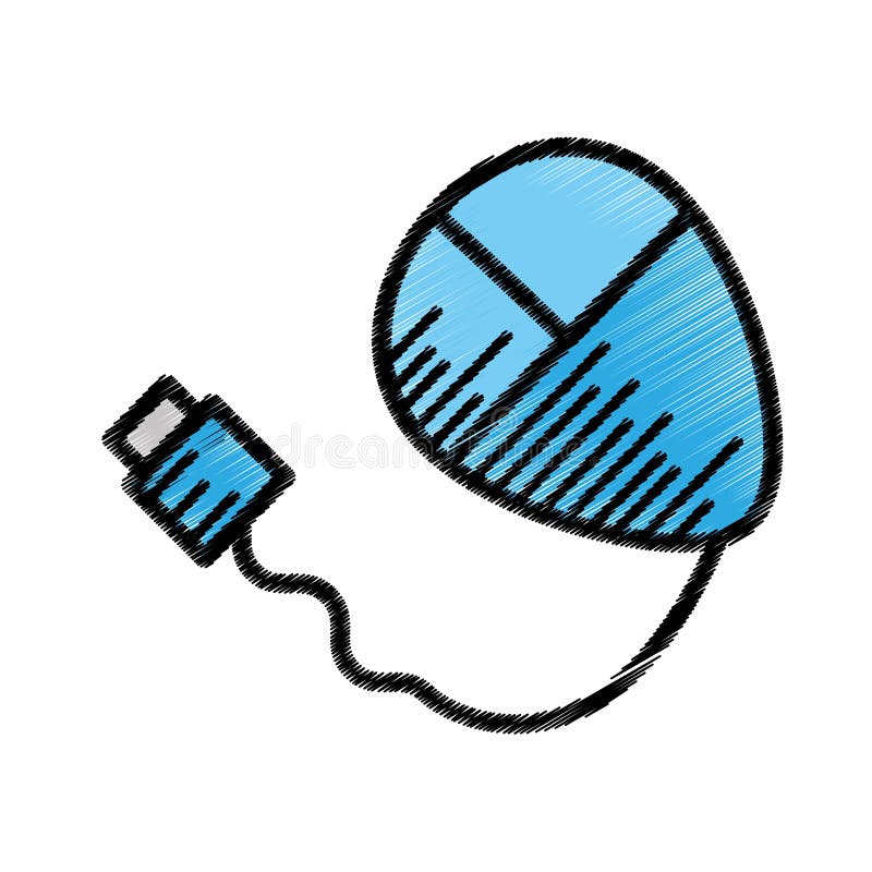 Mouse Connection Usb Computer Sketch Stock Illustration - Illustration ...
