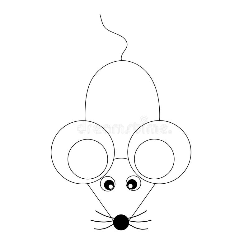 Mouse_contour_coloring_book Stock Vector - Illustration of icon, neck ...