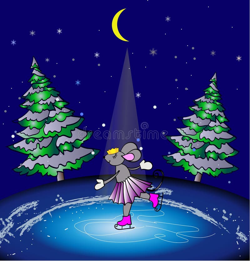 Moonlight Mouse Logo stock illustration. Illustration of mouse - 142587944