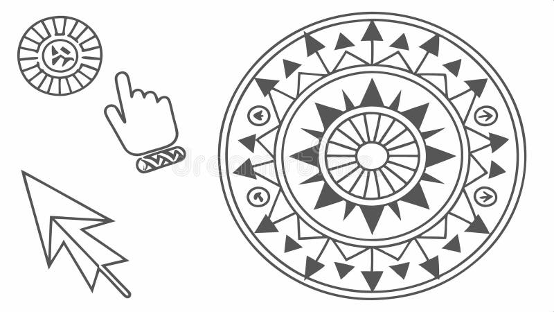 Mouse Cursor And Click Icon Computer Interface Symbol Vector Design Generative Ai Stock Vector