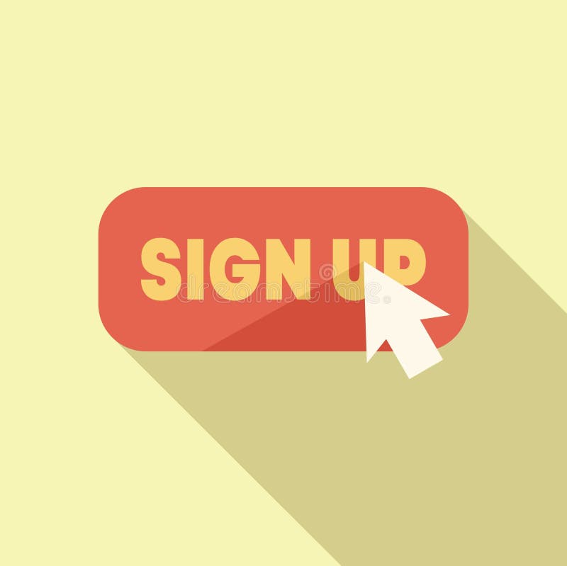 Mouse Cursor Clicking Sign Up Button Online Registration Stock ...