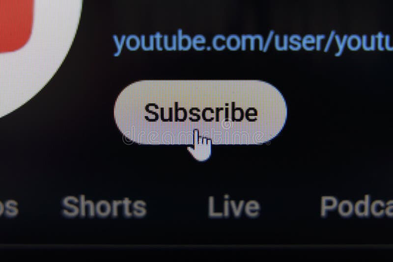 Mouse Cursor Clicking Subscribe Button on YouTube Channel Page ...