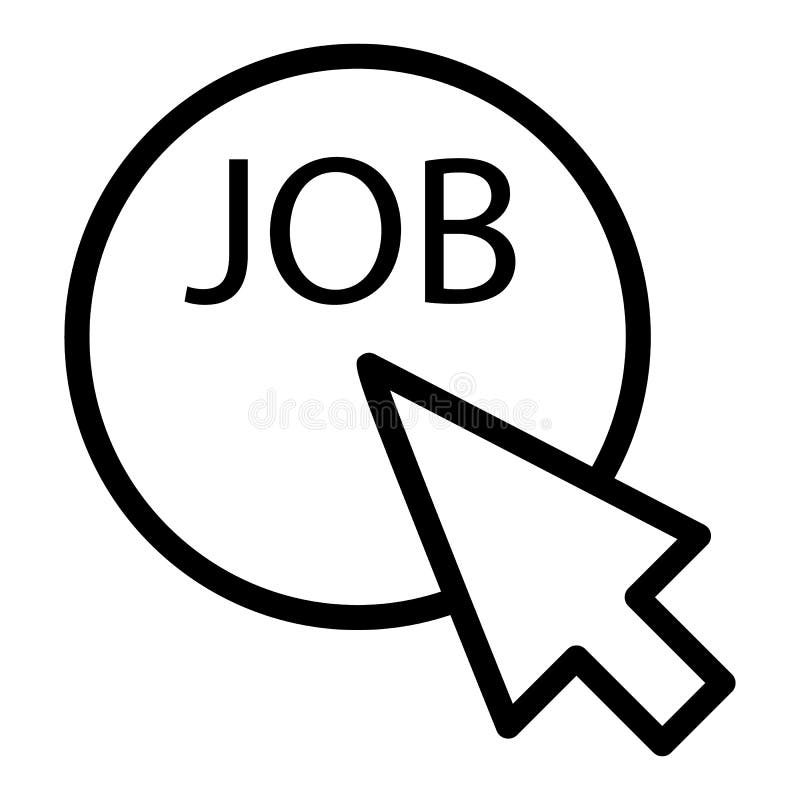 Vacancy Search Thin Line Icon. Hiring Vector Illustration Isolated on ...