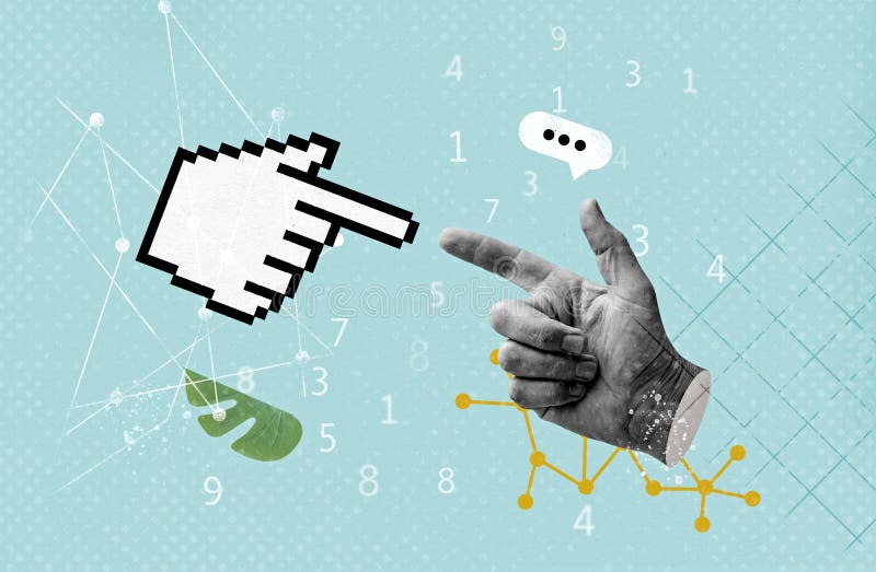 Digital Pixel Finger Mouse Stock Photos - Free & Royalty-Free Stock ...