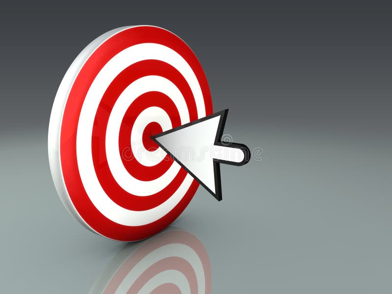 Cursor on target stock illustration. Illustration of click - 12642225