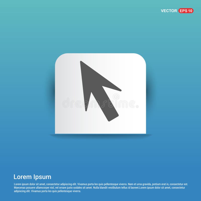 Mouse Cursor Icon - Blue Sticker Button Stock Vector - Illustration of ...