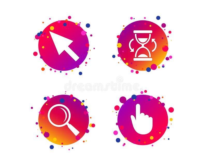 Mouse Cursor Hourglass Stock Illustrations – 732 Mouse Cursor Hourglass ...