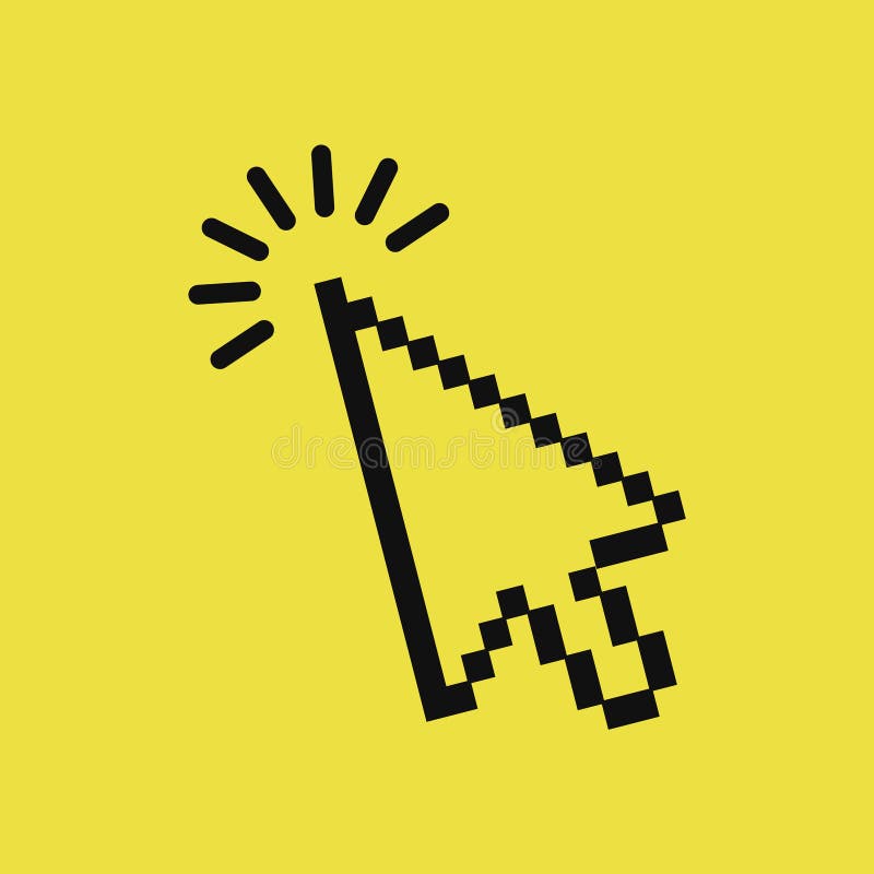 Mouse Cursor Icon. Pixel Icon. Vector Illustration. Stock Vector ...
