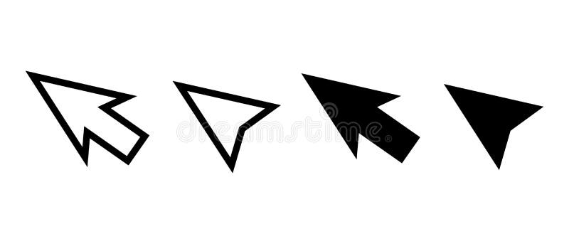White and Black Mouse Cursor Icon Set. Vector. Stock Vector ... White and Black Mouse Cursor Icon Set. Vector. Stock Vector ...
