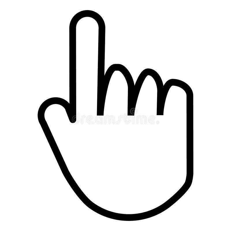 Mouse Cursor Icon. Vector Icon in a Simple Hand Shape. Stock Vector ...