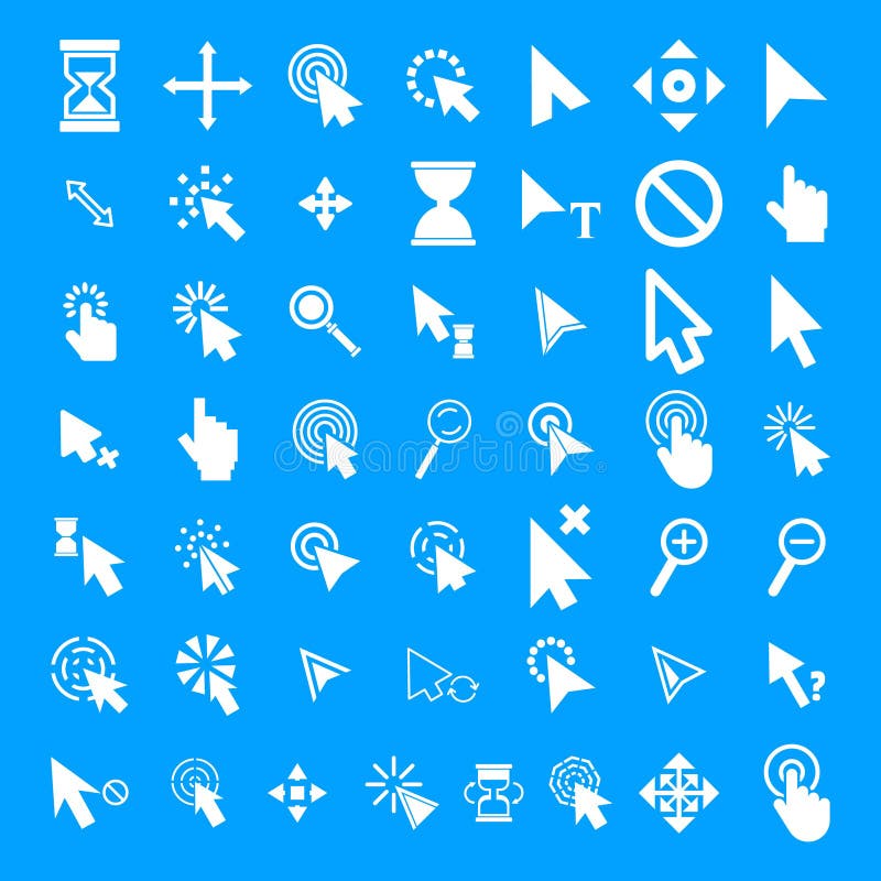 Mouse Cursor Icons Set, Simple Style Stock Illustration - Illustration ... Mouse Cursor Icons Set, Simple Style Stock Illustration - Illustration ...