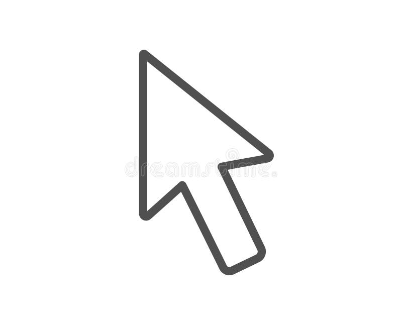 Mouse Cursor Line Icon. Click Action Sign. Vector Stock Illustration - Illustration of computer ...