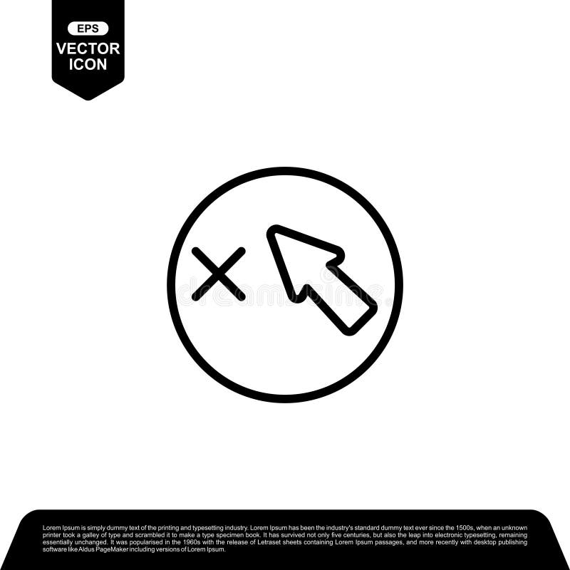 Mouse Cursor Line Icon Design, Pointer Mark Vector Illustration. Stock ... Mouse Cursor Line Icon Design, Pointer Mark Vector Illustration. Stock ...
