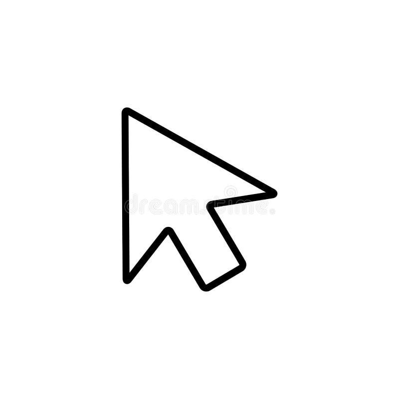 Mouse Cursor Line Icon in Flat Style Vector for App, UI, Websites ... Mouse Cursor Line Icon in Flat Style Vector for App, UI, Websites ...